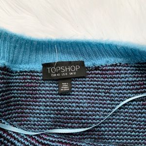 Topshop | Sweaters | Topshop Off The Shoulder Blue Leopard Sweater ...